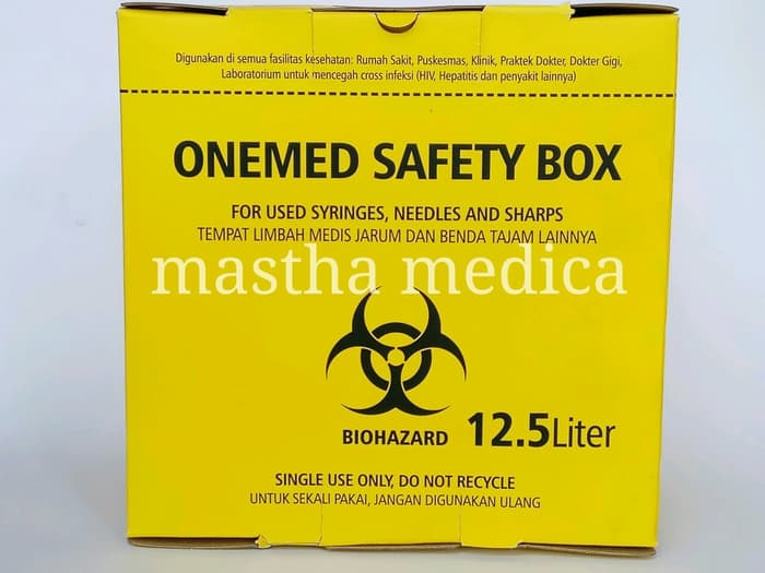 Jual Safety Box Tempat Sampah Medis Onemed 12,5L | Mastha.com