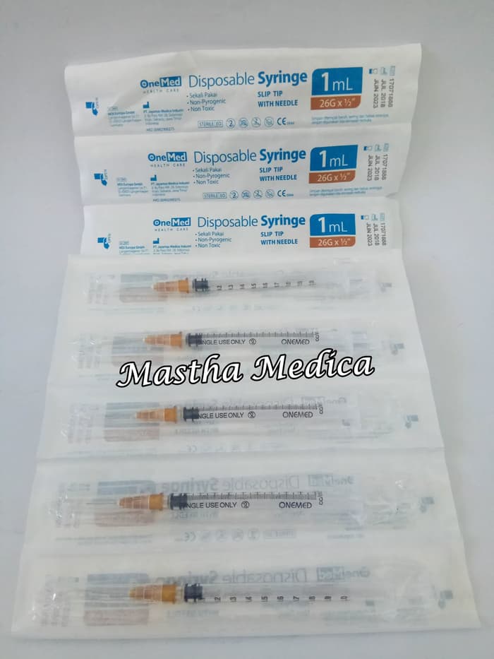 Jual Disposable Syringe Needle One Med 1cc Tuberculin Onemed 1 ml Box | Mastha.com